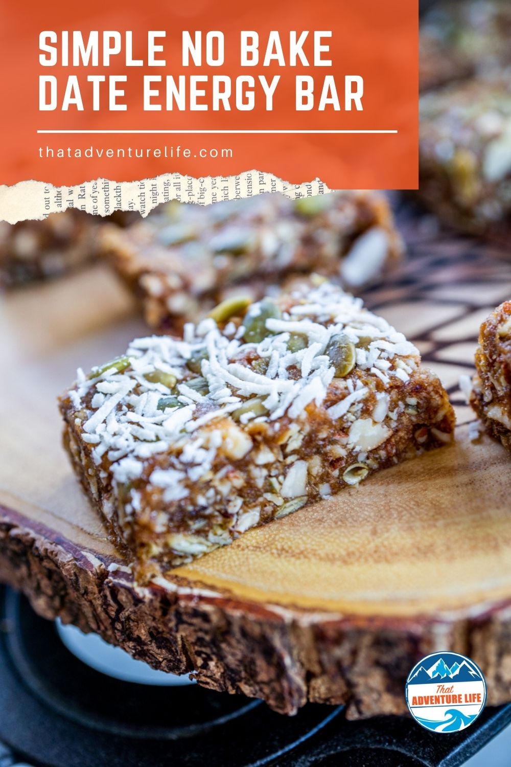 Simple No Bake Date Energy Bars Recipe - Live That Adventure
